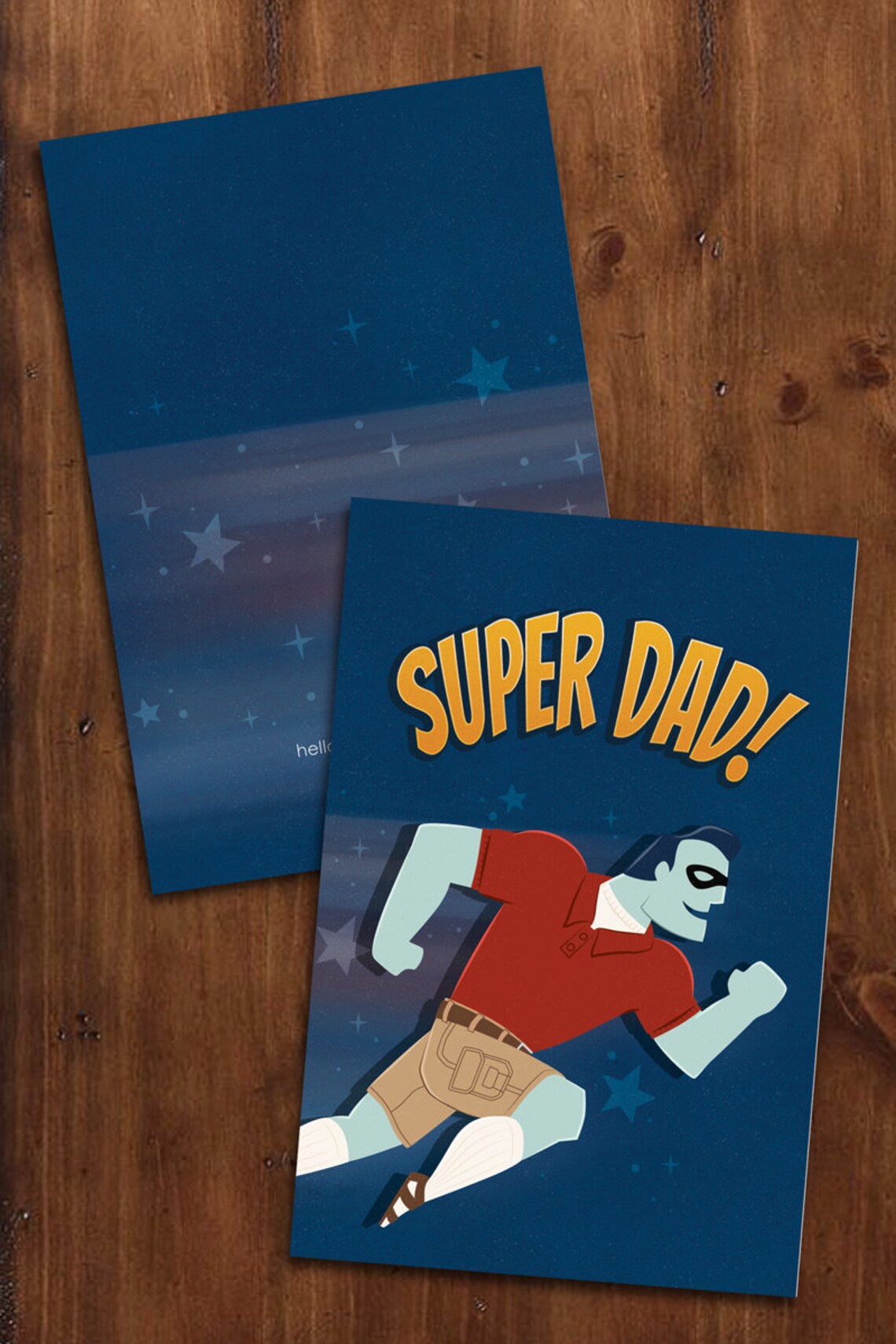 Super Dad Super Hero Themed Printable Father's Day Card | Etsy