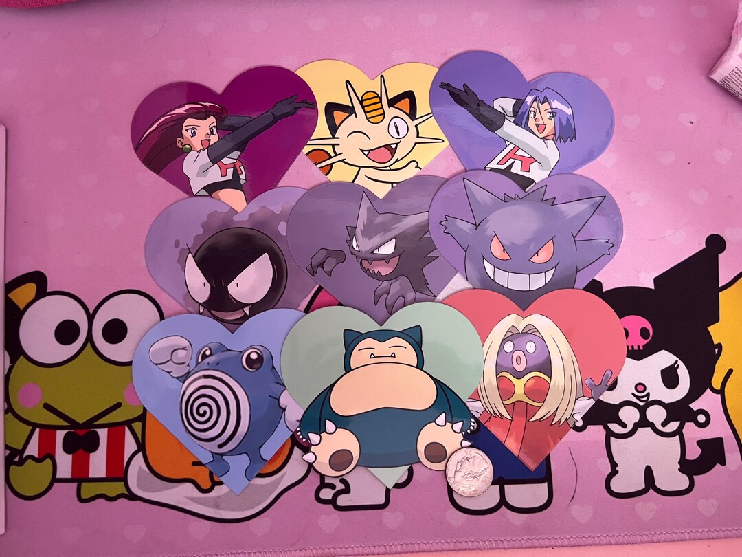 Poké Heart Stickers Pt. 3 - Etsy