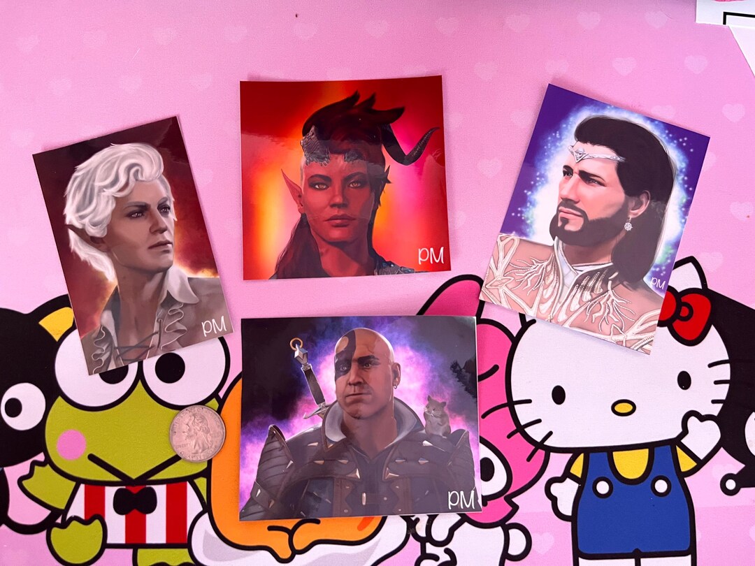 Baldur's Gate 3 Stickers: Astarion, Gale, Karlach, Minsc - Etsy