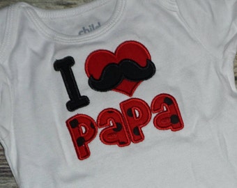 I heart papa onesie