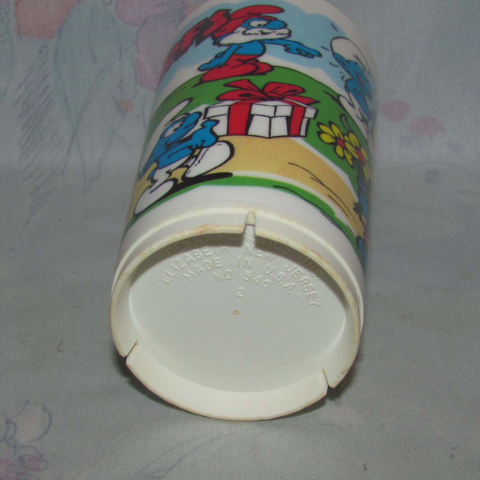 Vintage Deka Plastics Smurfs Plastic Cup Small Size 1980 Etsy Singapore