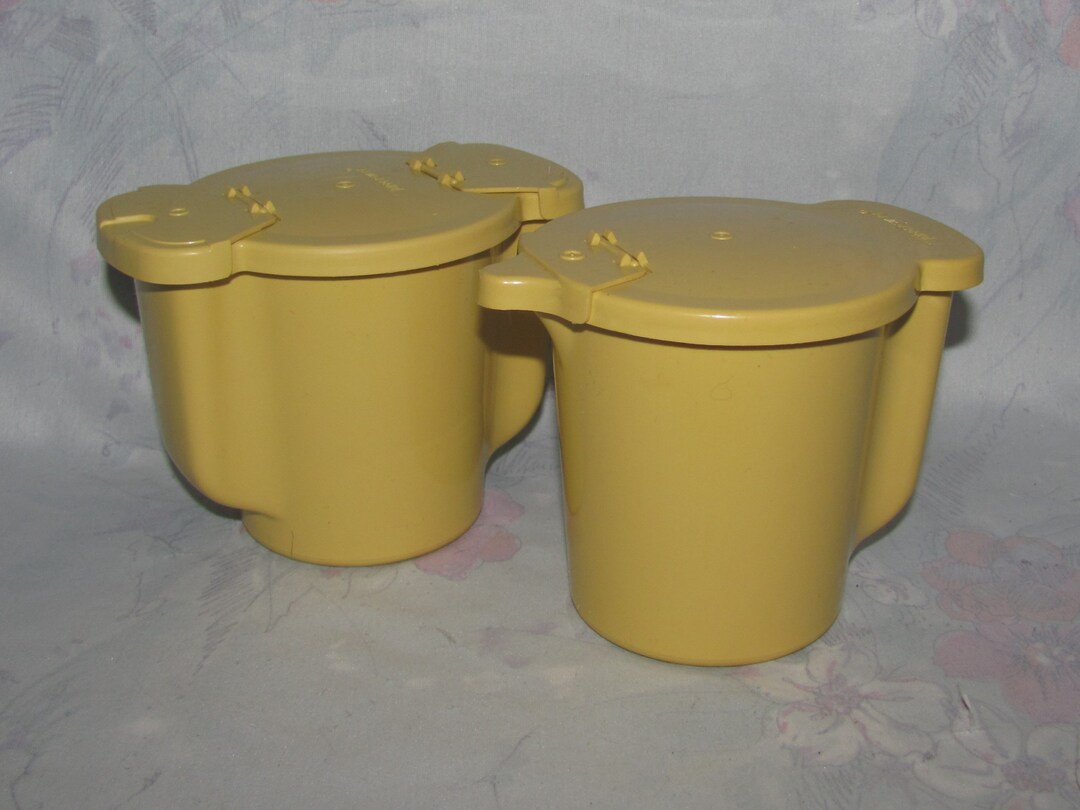 Vintage Yellow Tupperware Tea/coffee Set Sugar, Creamer With Flip-up ...