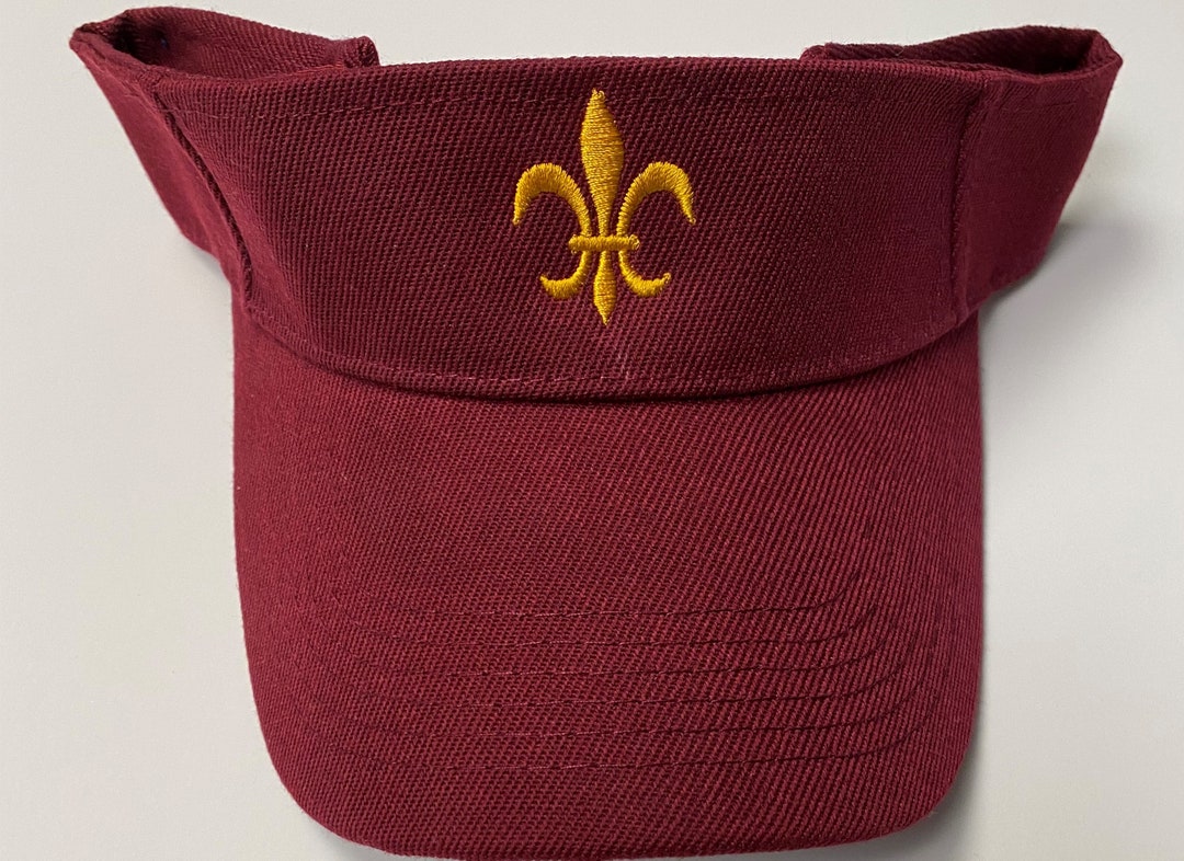 Maroon Sun Visor With Embroidered Image - Etsy