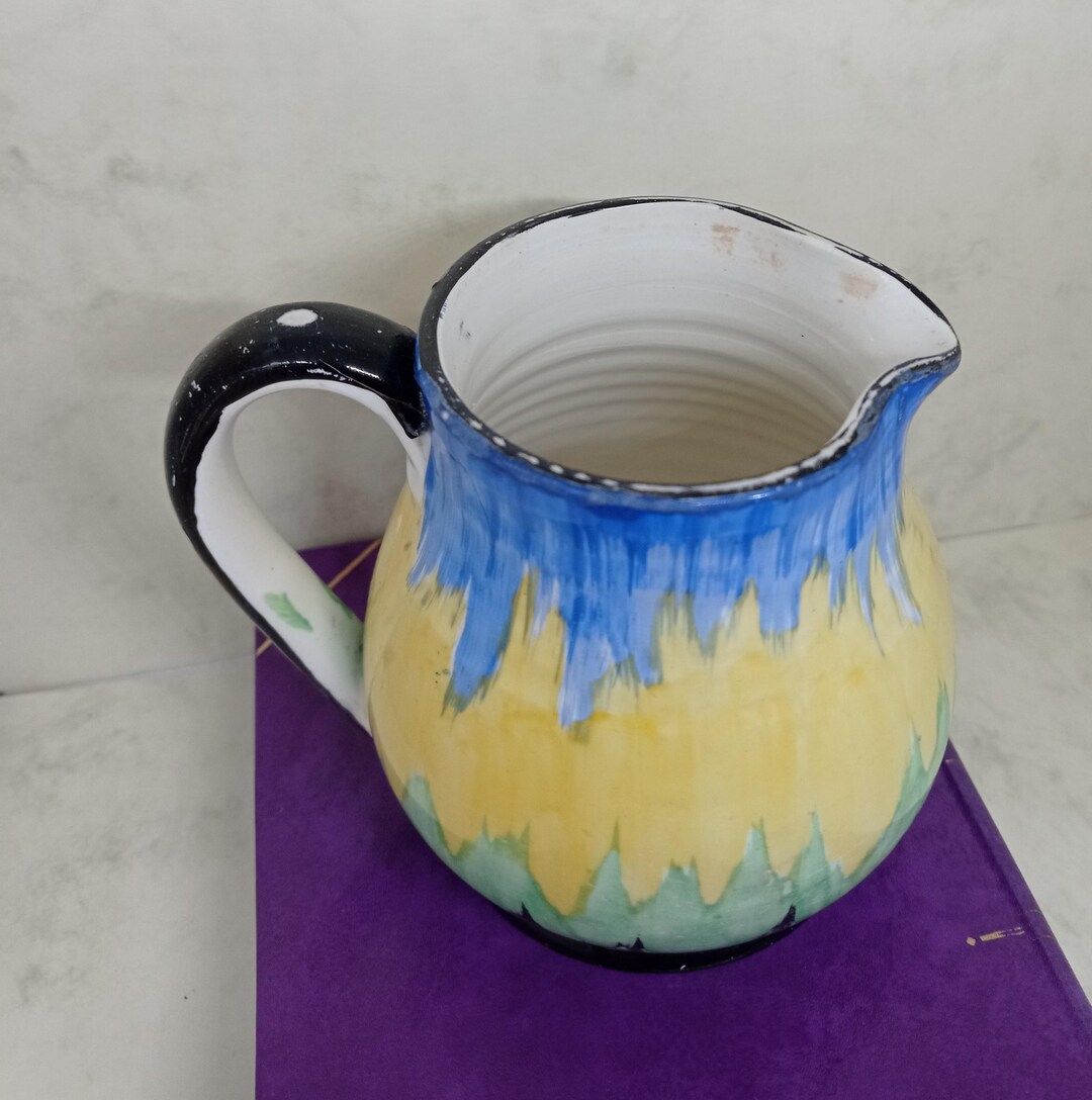 Colourful Drip Ware Small Jug. 1930s Home Ware by Wood's of England ...