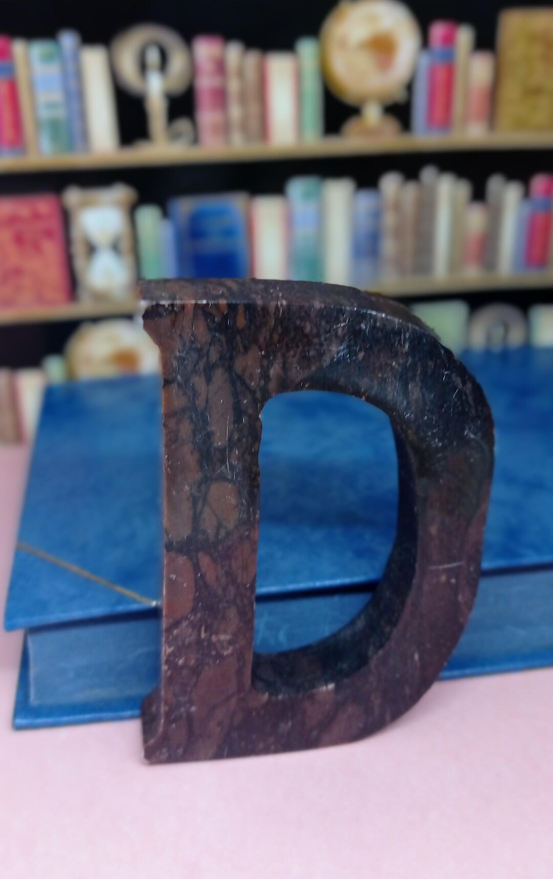 D Letter Paperweight. Alphabetical Prop Crafted From Onyx. Cool Desk ...