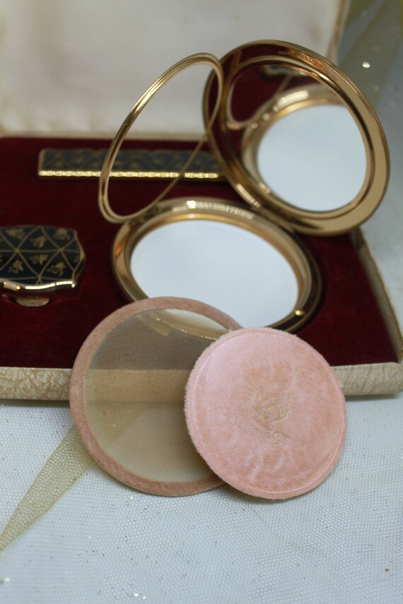 Gold and Black Stratton Powder Compact Mirror, Pill B… - Gem