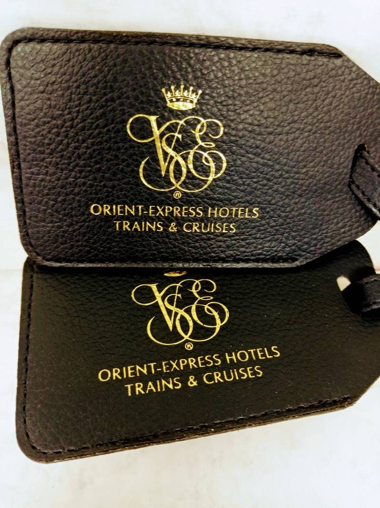 Orient Express Pair of Luggage Tags. Luxurious Design. Navy - Etsy