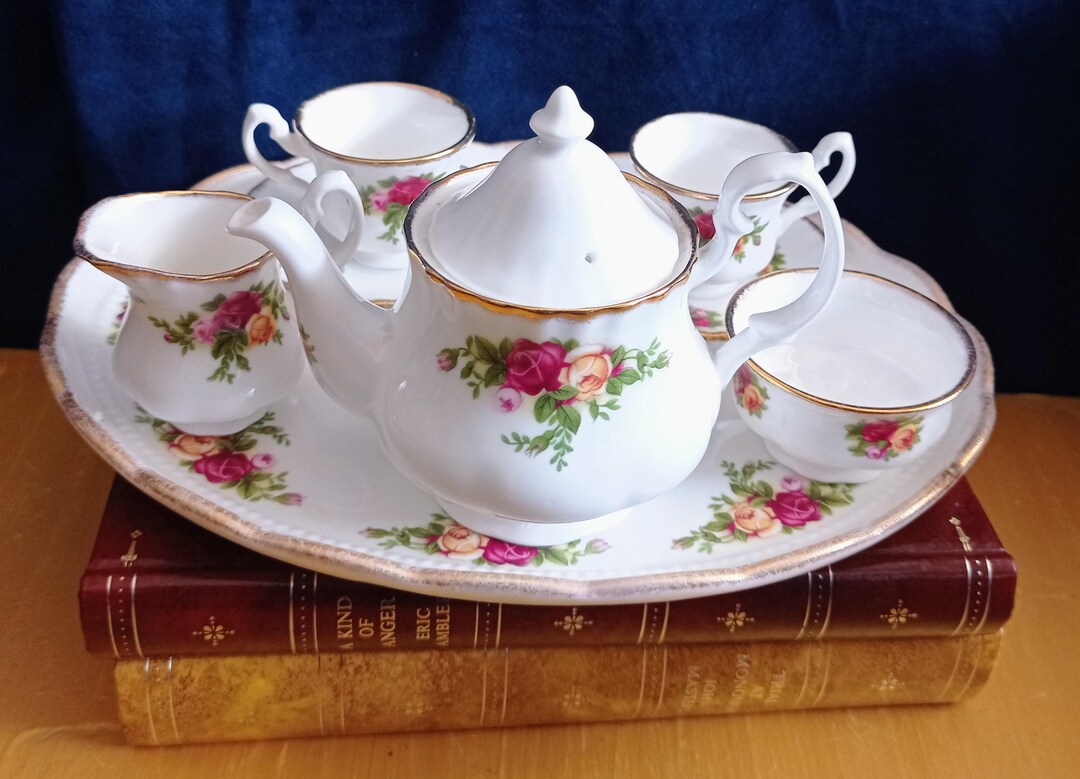 Royal Albert Tea for Two Set Old Country Roses Petite Size. Teapot, Two ...