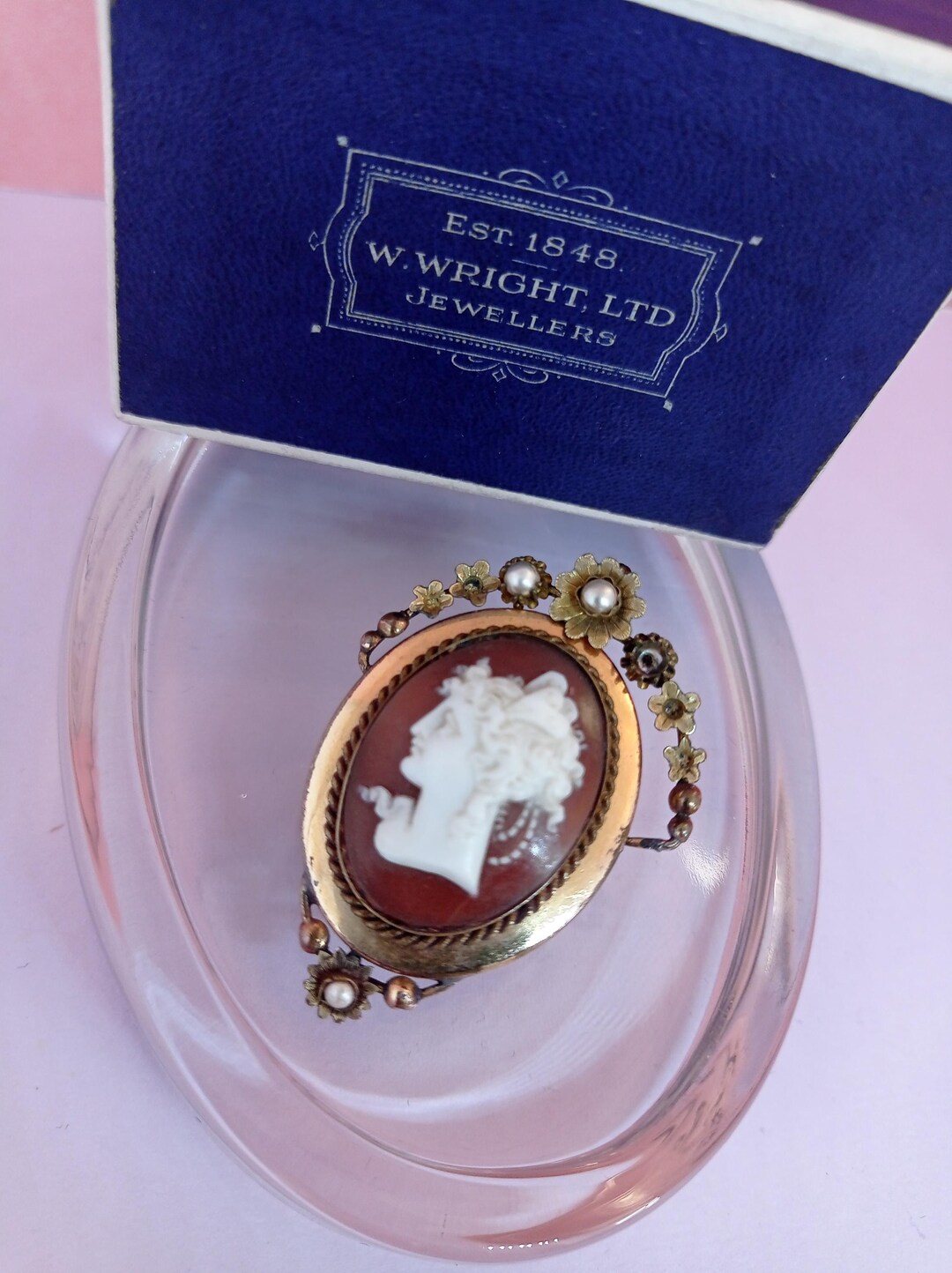 Cameo Mourning Jewellery Brooch in Pinchbeck Gold. Victorian Jewellery ...