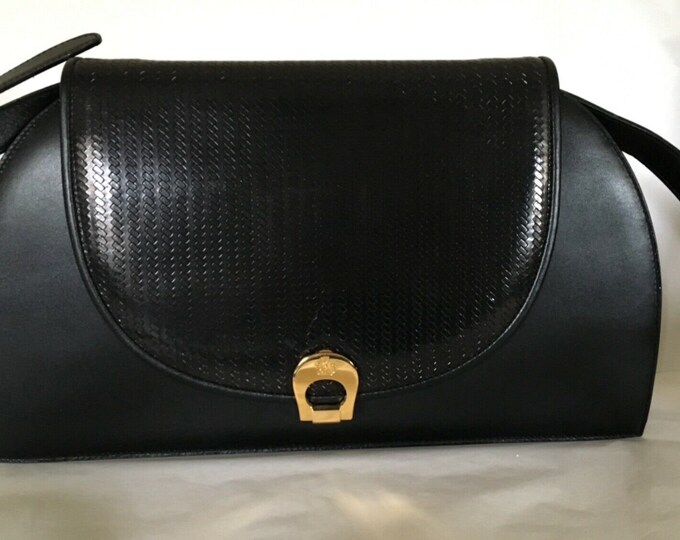 Venice Simplon Orient Express Leather Handbag. Gold on Black Luxurious ...