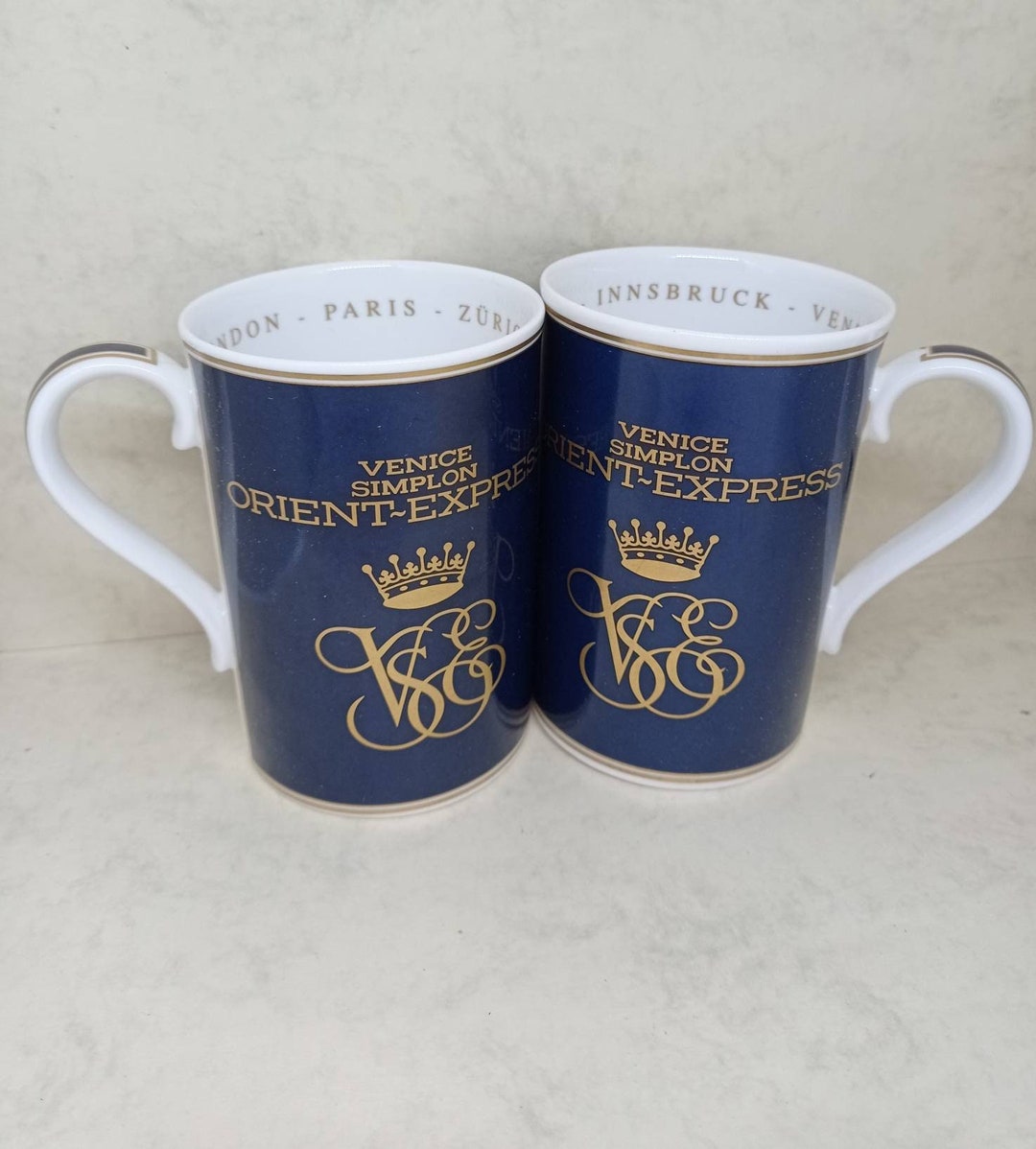 Venice Simplon Orient Express Mugs. Pair of Special Mugs. Romantic ...