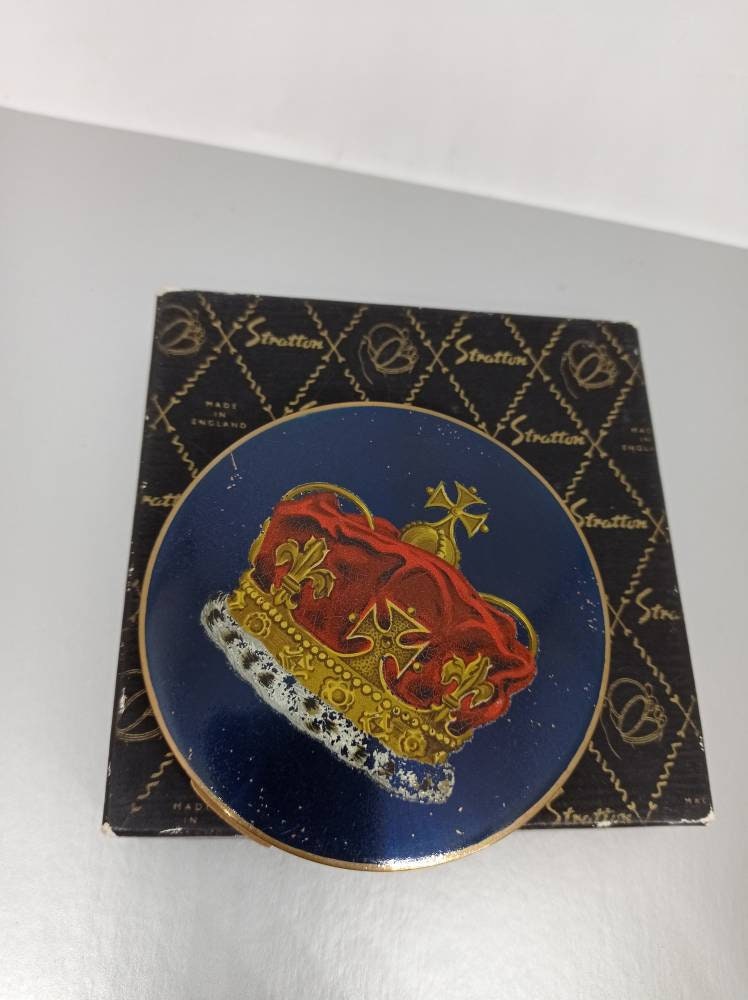 British Crown Powder Compact c1953. Luxury Gift Idea for | Etsy
