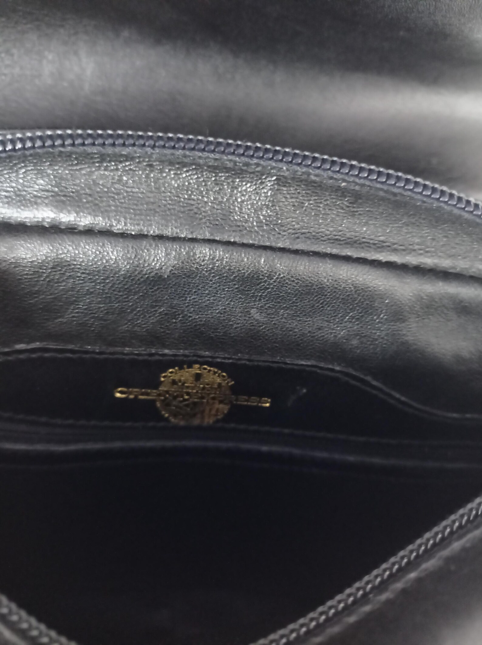 Venice Simplon Orient Express Black Leather & Tan Handbag. Crafted in ...
