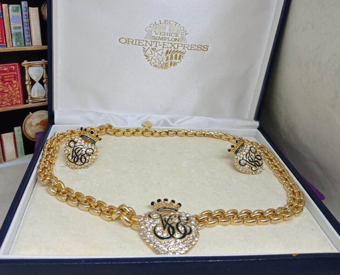 Venice Simplon Orient Express Heart Shaped Gold Plated & Crystal ...