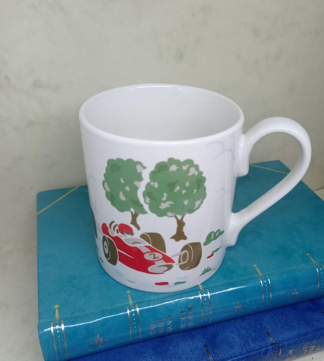 Cath Kidston Racing Car Design Mug. Cute Ditzy Pattern. English Cottage ...