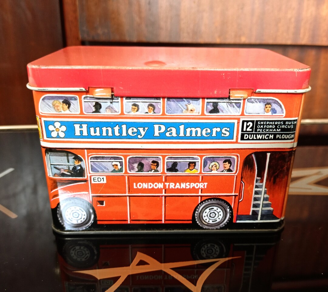 Huntley & Palmer Biscuit Tin. London Bus Design. C1950s Advertisements ...