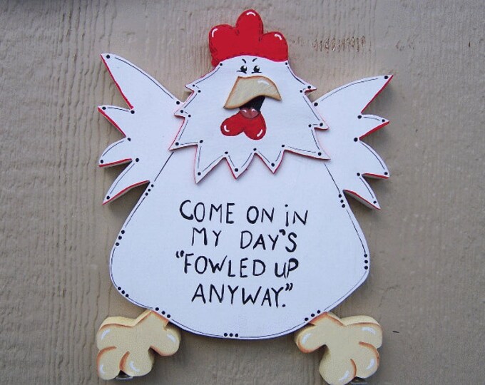 Angry Chicken Sign - Etsy