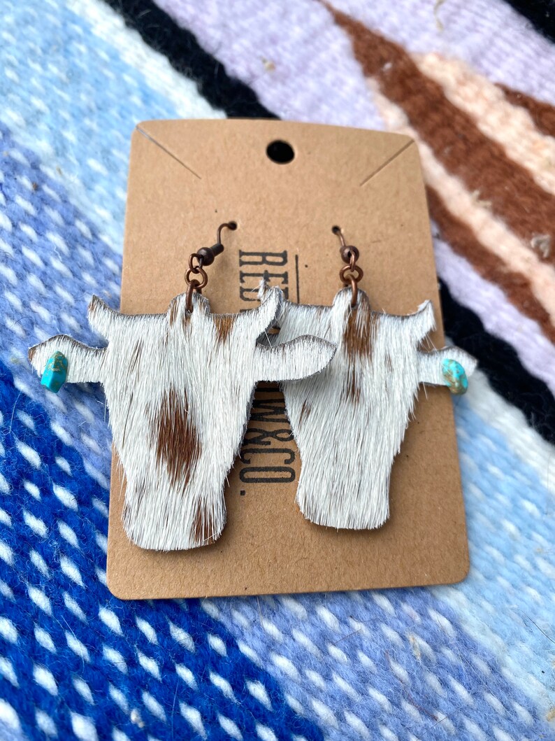 Western Cow Ear Tag Earrings Gifts for Her Birthday Gifts - Etsy