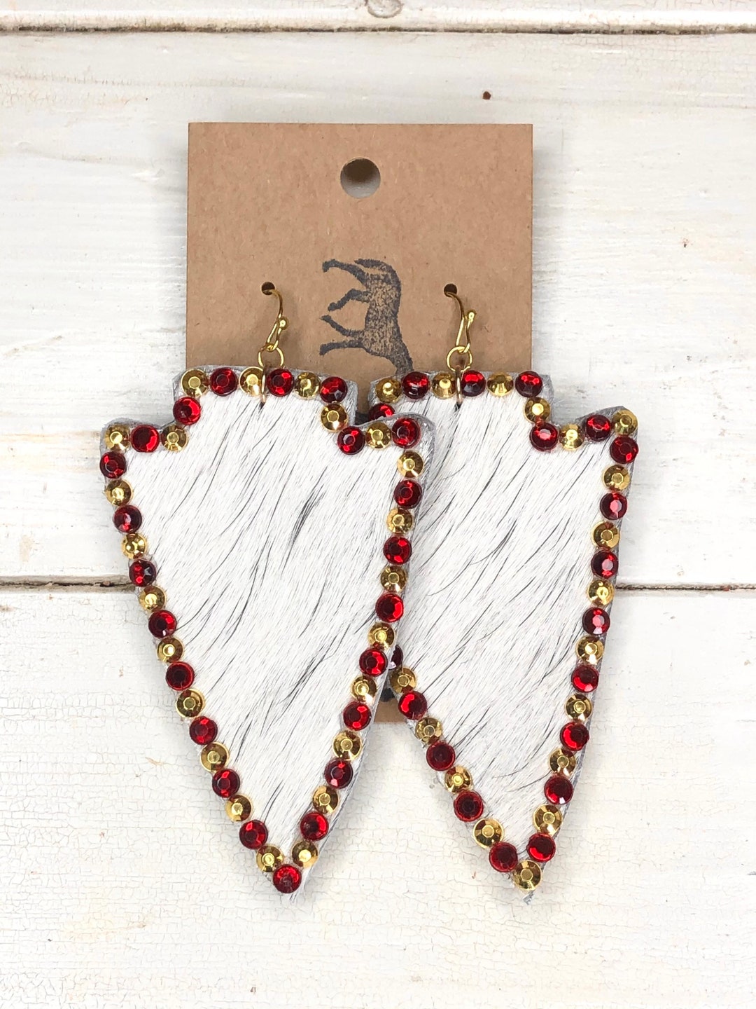 Kansas City Chiefs Cowhide Earrings, Patrick Mahomes, Chiefs Football ...