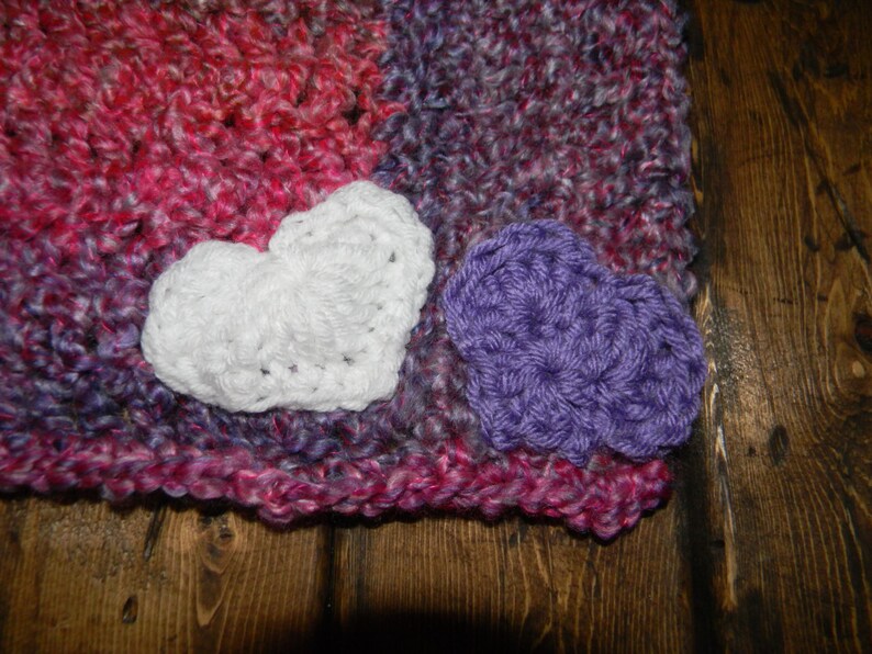 Crochet Valentine's Day Table Runner With Heart Accents - Etsy