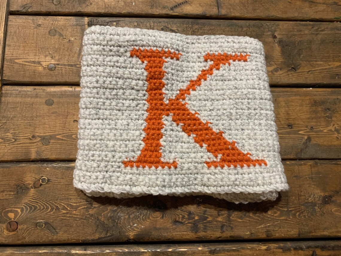 Crochet Monogrammed Cowl - Etsy