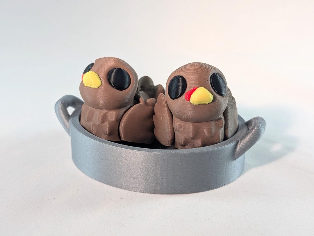 Baby Turkey - Flexible Fidget Toy - Ornament - Keychain - Gift - 3D ...