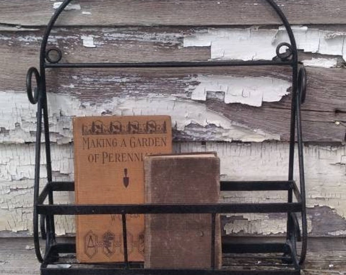 Wrought Iron Spice Rack Book Shelf - Etsy