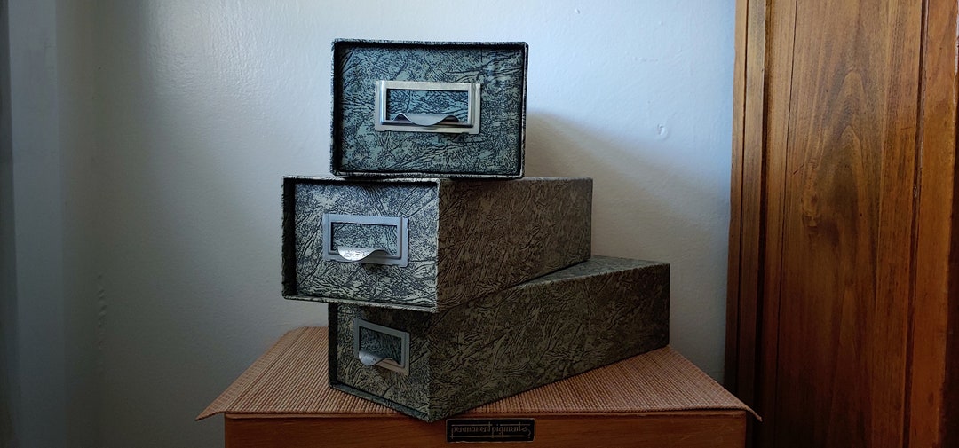 Vintage File Storage Boxes - Etsy
