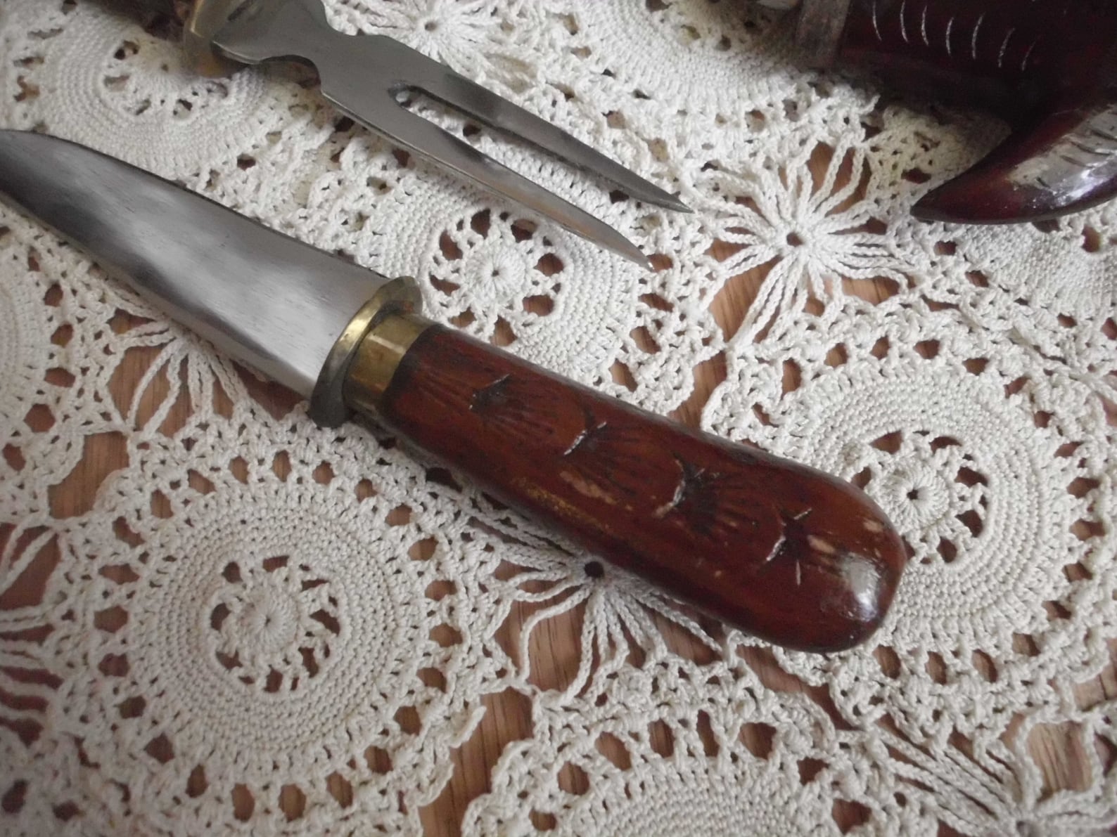 Carved Wood Bird Knife Holder - Etsy