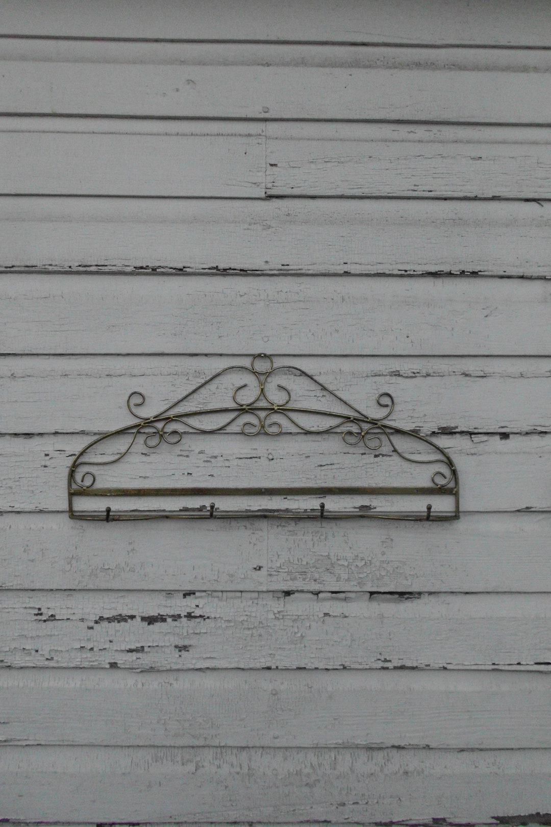 Large Wrought Iron Wall Coat Rack - Kitchen Wall Hooks - Etsy