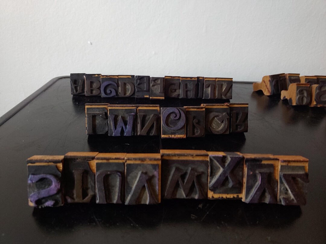 Antique Letterpress Alphabet Stamps - Etsy