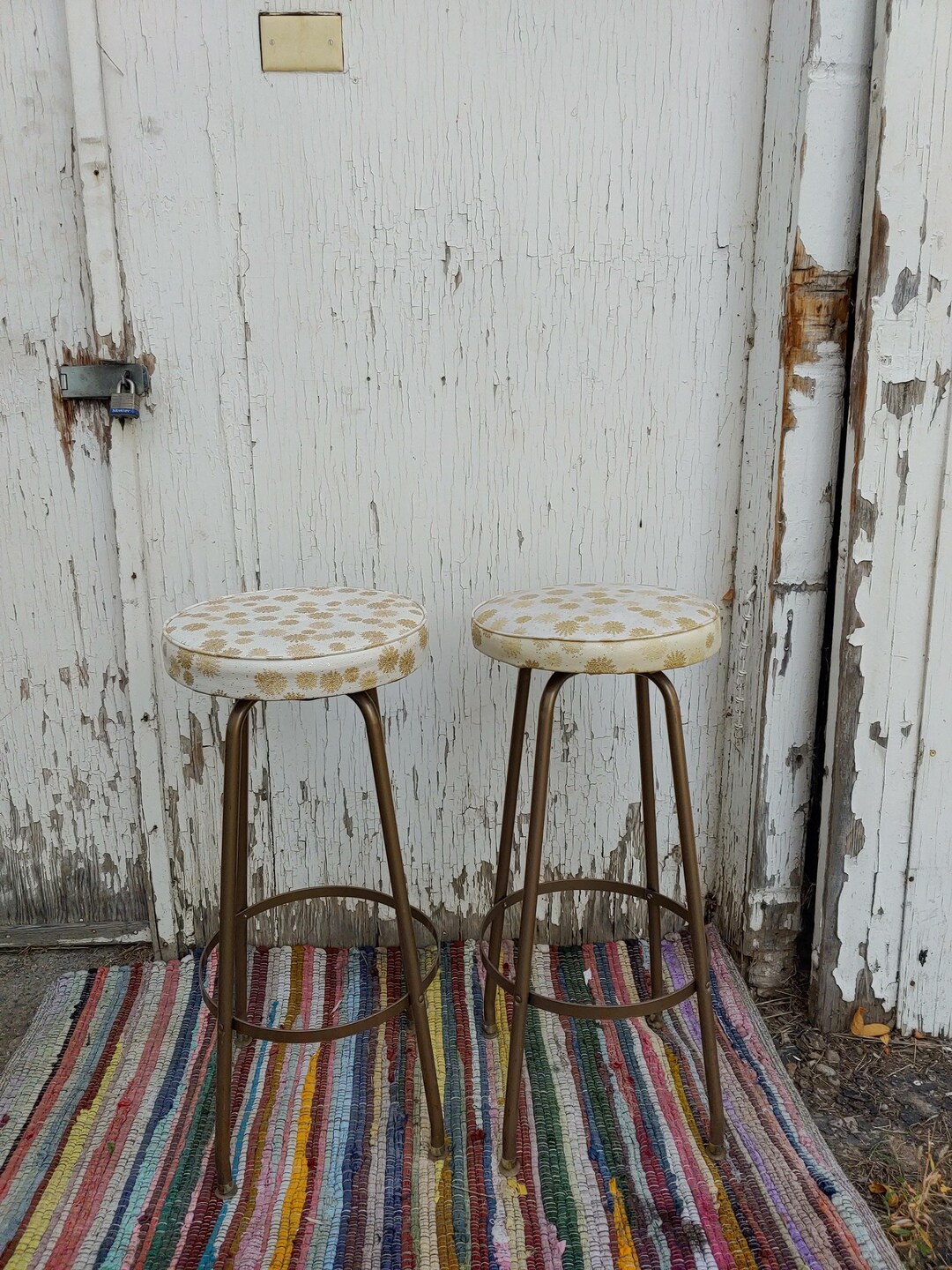 Authentic Vintage Mid Mod Bar Stools - Etsy