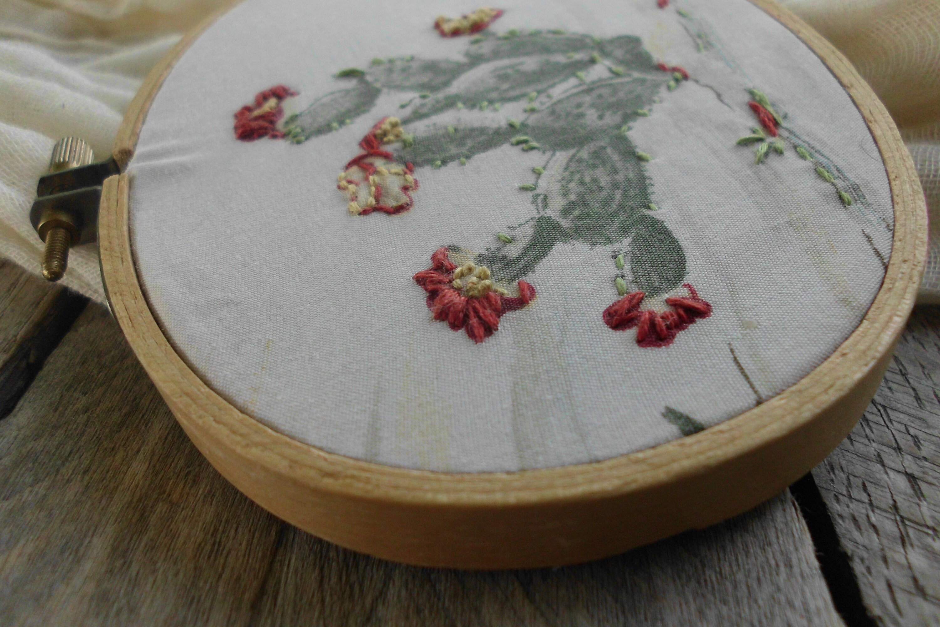 Cactus Embroidery Art - Etsy