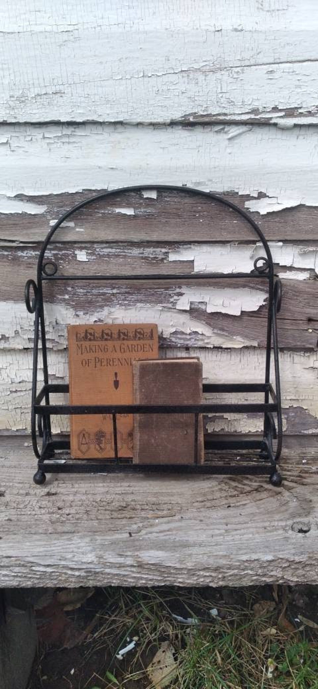 Wrought Iron Spice Rack Book Shelf - Etsy