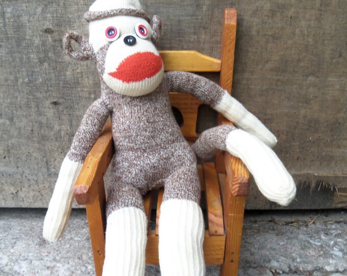 Classic Vintage Handmade Sock Monkey - Etsy