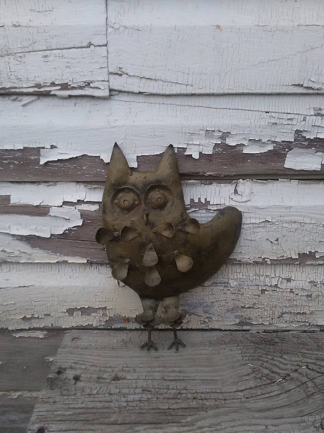Adorable Metal Owl Wall Decor - Torch Cut Owl Mid Century Mod - Etsy