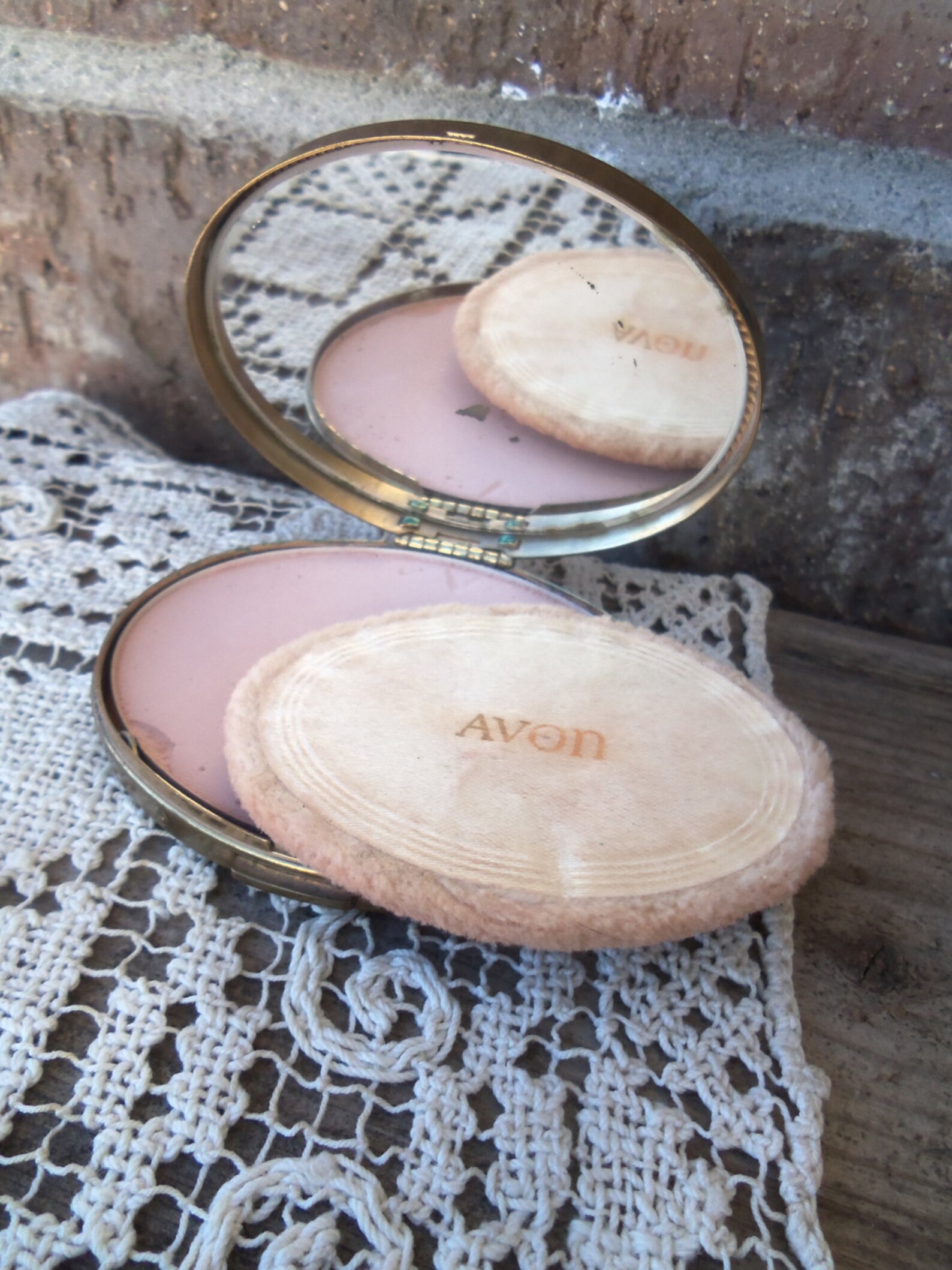 Avon Blue and Green Enamel Compact - Etsy