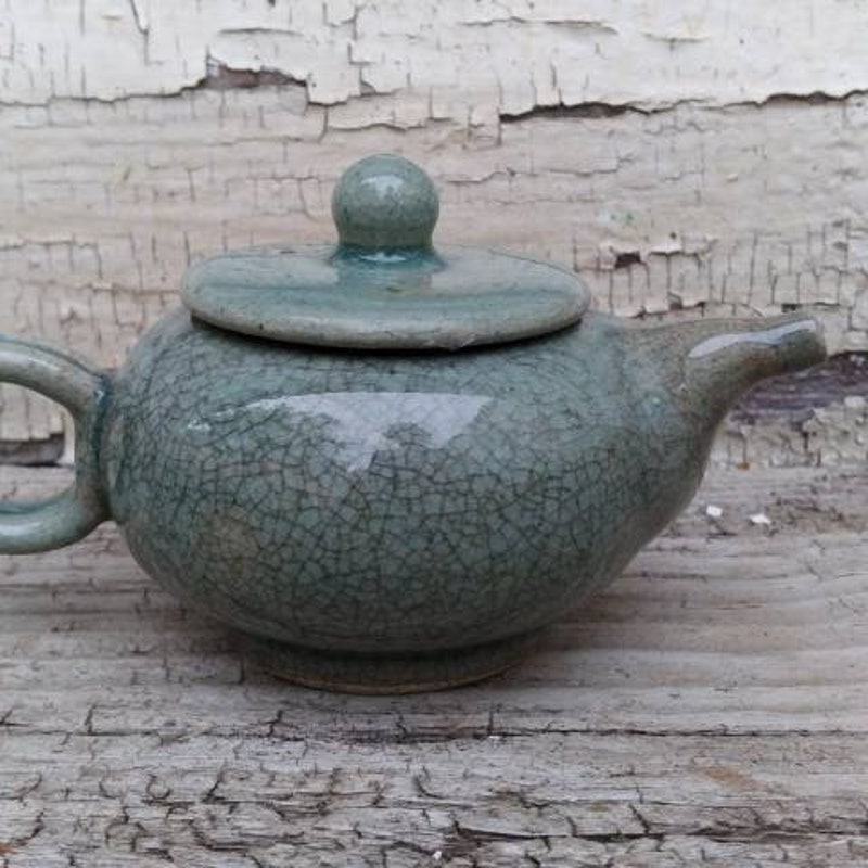 Green Teapot - Etsy