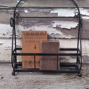 Wrought Iron Spice Rack Book Shelf - Etsy
