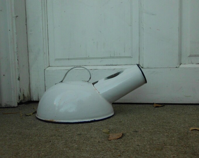 Vintage Enamelware Urinal - Etsy