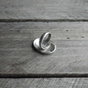 Sterling Silver Artisan Ring Size 7 1/2 - Abstract Silver Ring - Etsy