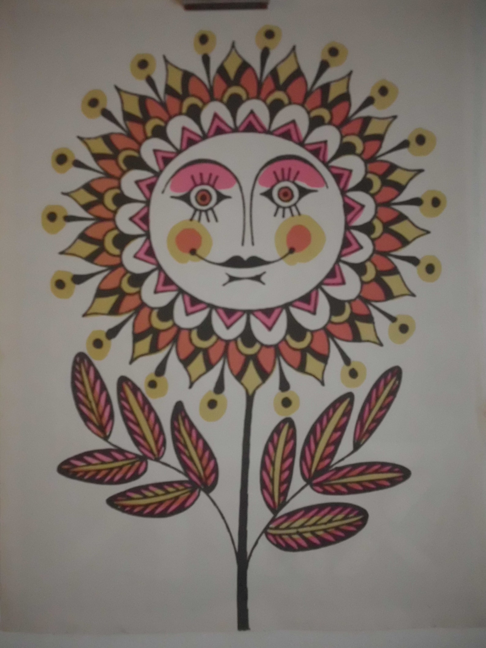 Mod Flower Book Page Print | Etsy