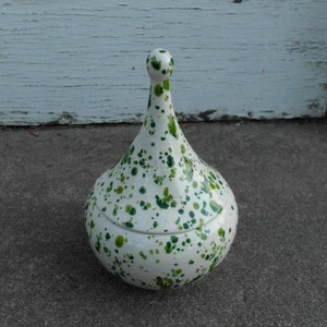 Fab Mid Century Spatterware Ceramic Jar - Etsy