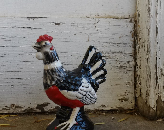 Ceramic Rooster Figurine - Etsy