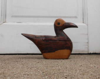 Carved Wood Duck - Etsy