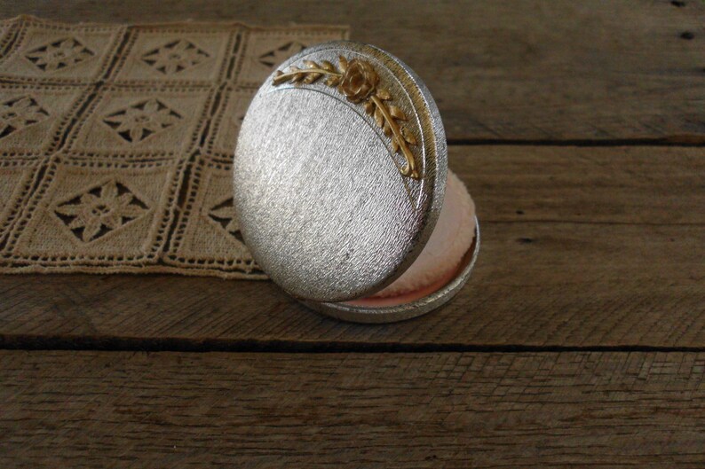 Silver & Gold Tone Du Barry Powder Compact | Etsy