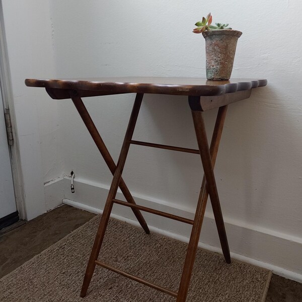 Wood Folding Table - Etsy