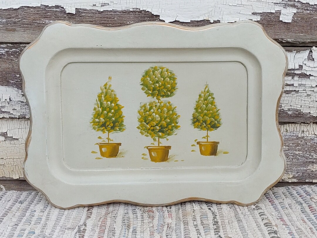 Topiary Trees Wall Decor Hanging or Tray - Etsy