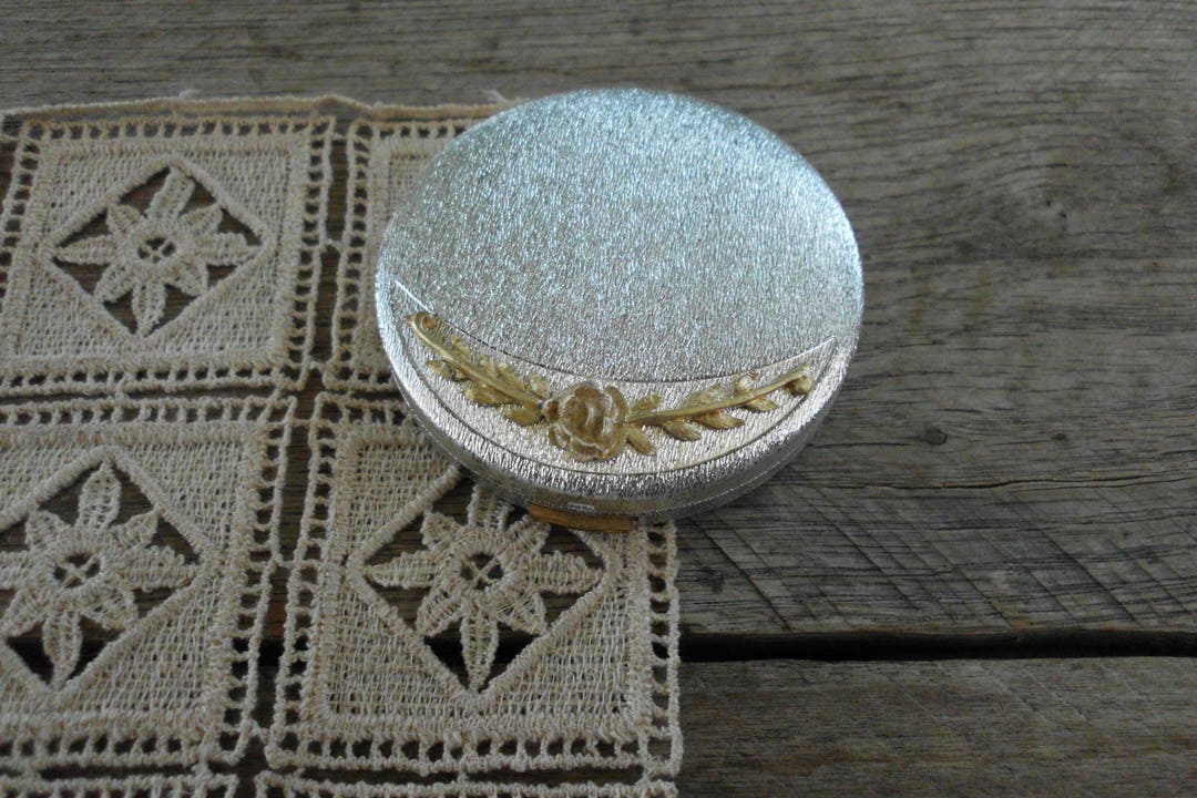 Silver & Gold Tone Du Barry Powder Compact - Etsy