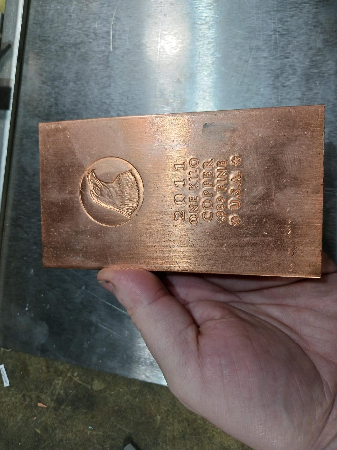 10 Bar Lot of 1 Kilo Copper Bar .999 Fine Investment Copper Material ...